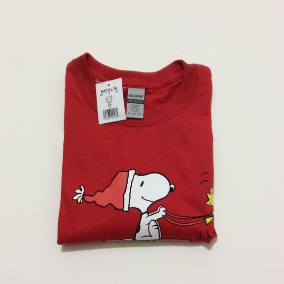 Peanuts | Shirts | Peanuts Mens Christmas Graphic Tshirt Size Xl Red ...